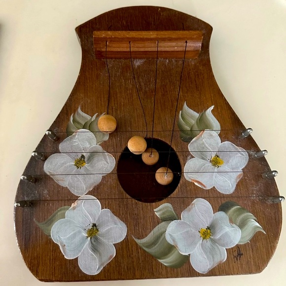 Home Grown Woods & Things | Art | Wooden Dulcimer Hand Painted Carved ...